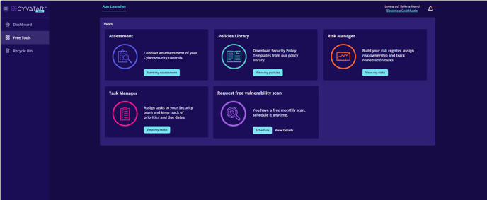 Cyvatar Platform User Guide: Free Tools